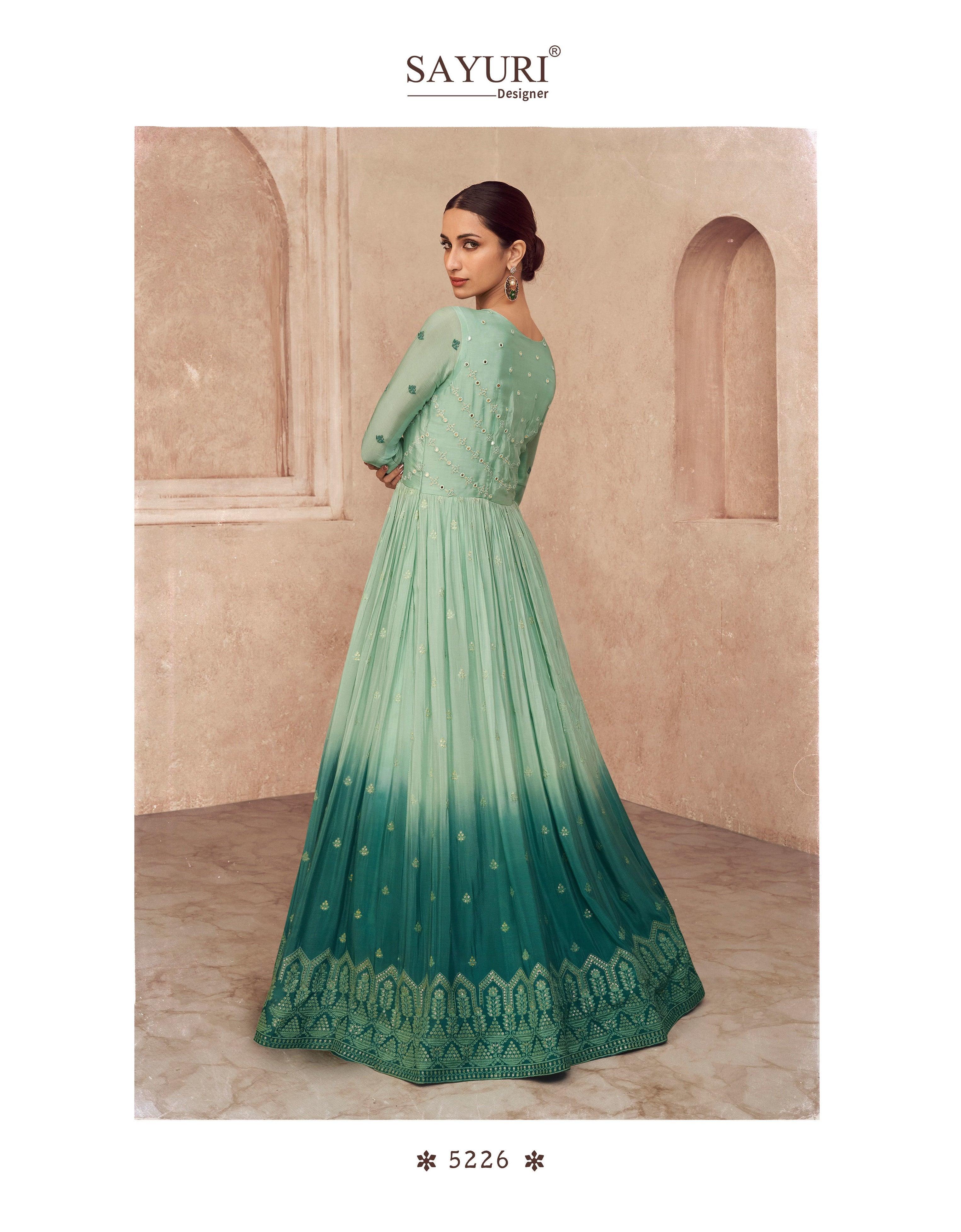 Function Wear Designer Long Anarkali Gown | Party Fusion Fashion Dress